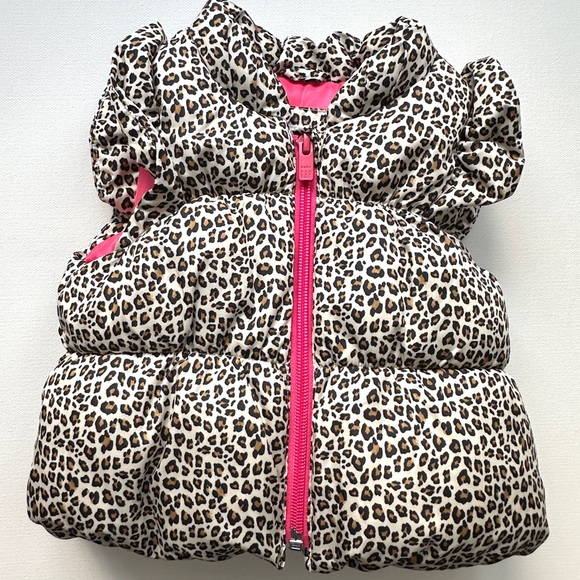 GAP | Jackets & Coats | Baby Gap Girls Puffers Vest Leopard Print Size ...